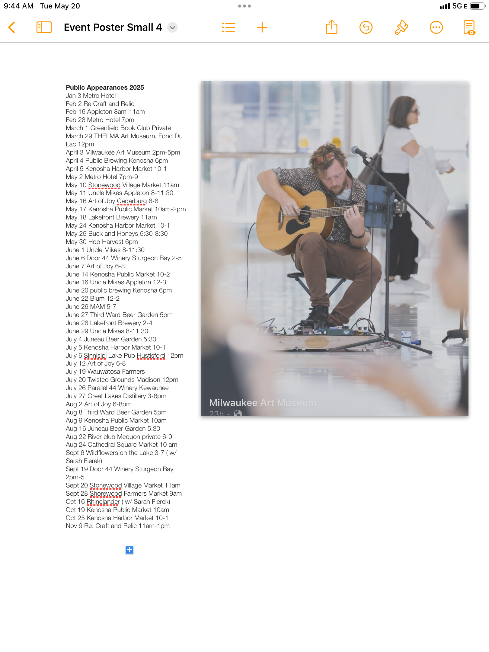 Performances – Jack Tell